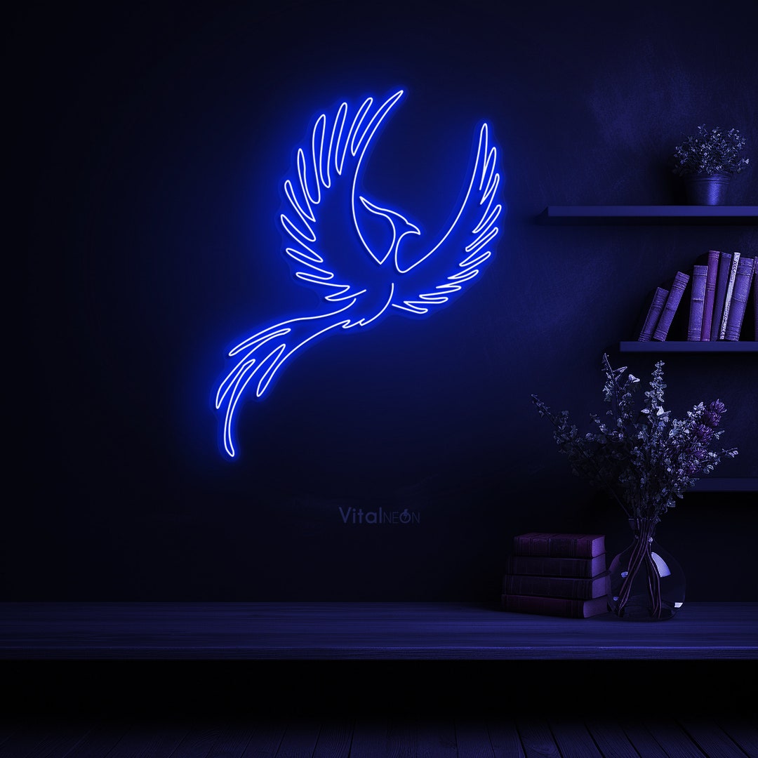 Phoenix Flying Neon Sign, Phoenix Wall Art Decor With LED Lights ...