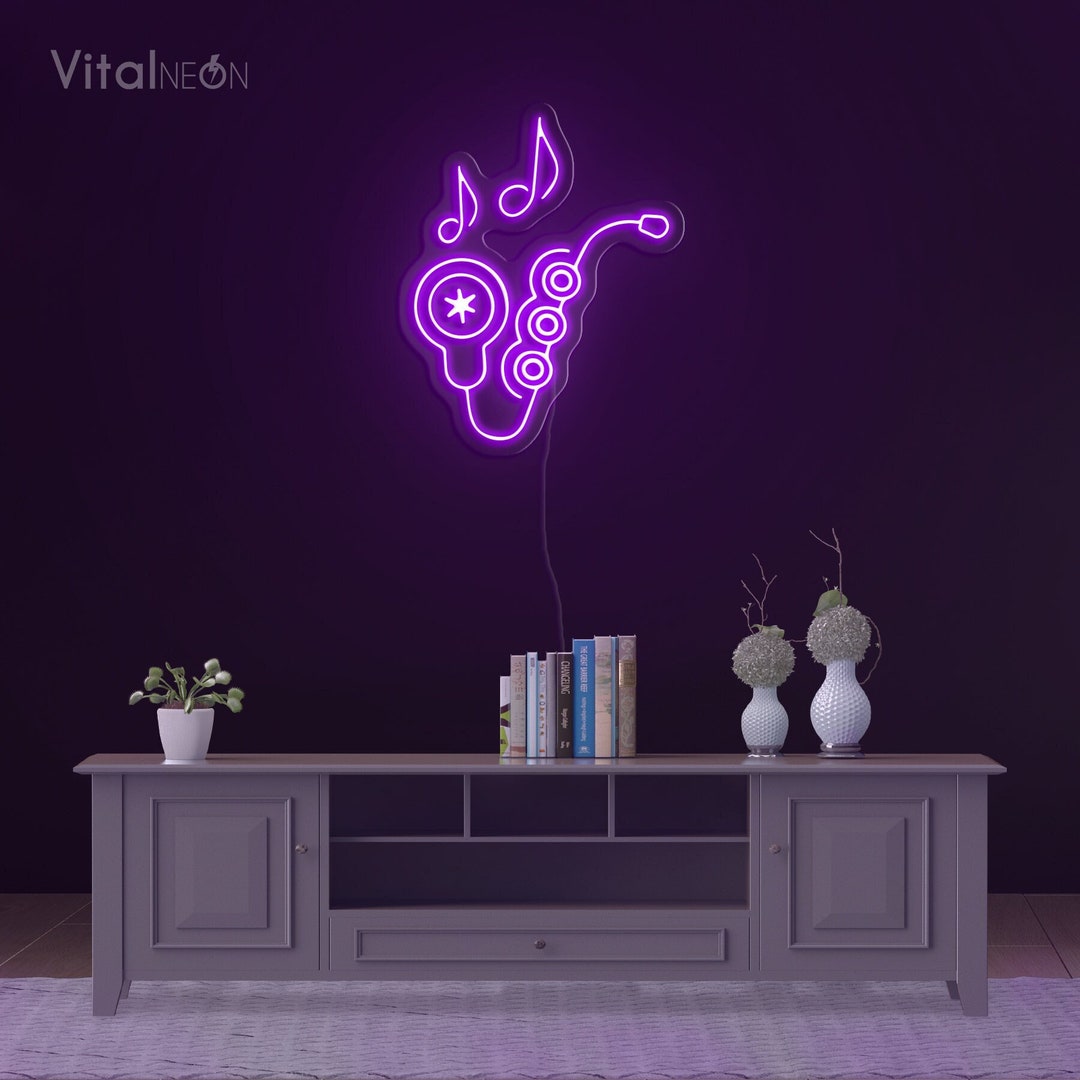 Saxophone Neon Sign, Jazz Saxophone LED Wall Decor for Music Lovers ...
