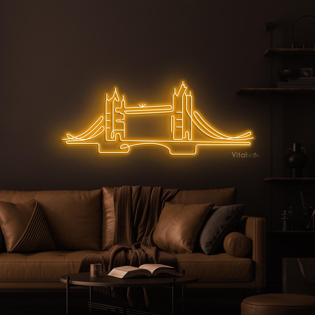 London Bridge Neon Sign, London Bridge LED Light, Bridge LED Neon Art ...