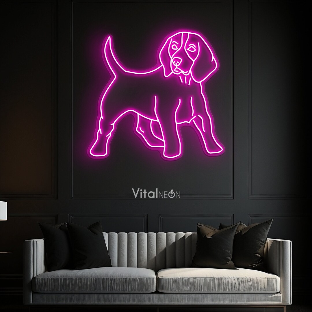 Beagle Puppy Dog LED Neon Sign, Pet Shop Nursery Kids Room Gift - Etsy