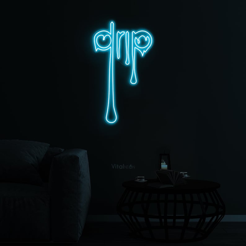 Drip LED Neon Sign, Dripping Paint, Wall Art Decor - Etsy UK