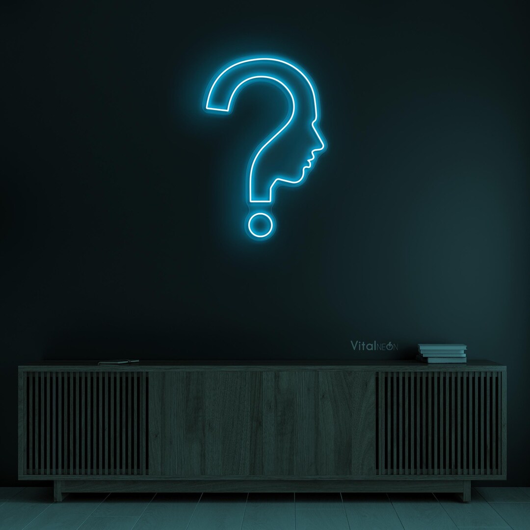 Question Mark Neon Sign, Question Mark LED Light, Woman Question Mark ...