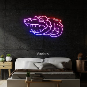 Crocodile Neon Sign, Room and Wall Decor, LED Neon Light for Unique ...