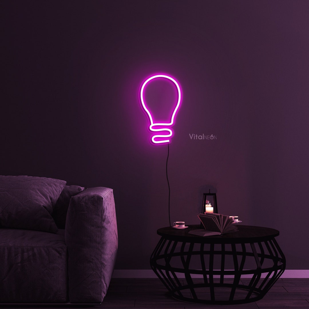 Bulb Neon Sign, Bulb LED Decor Light for Bedroom Nursery Party, Room ...