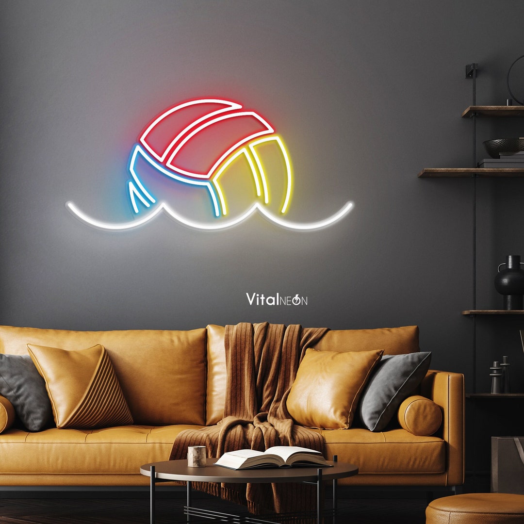Volleyball Led Neon Light, Led Neon Light, Game Neon Sign, Custom ...