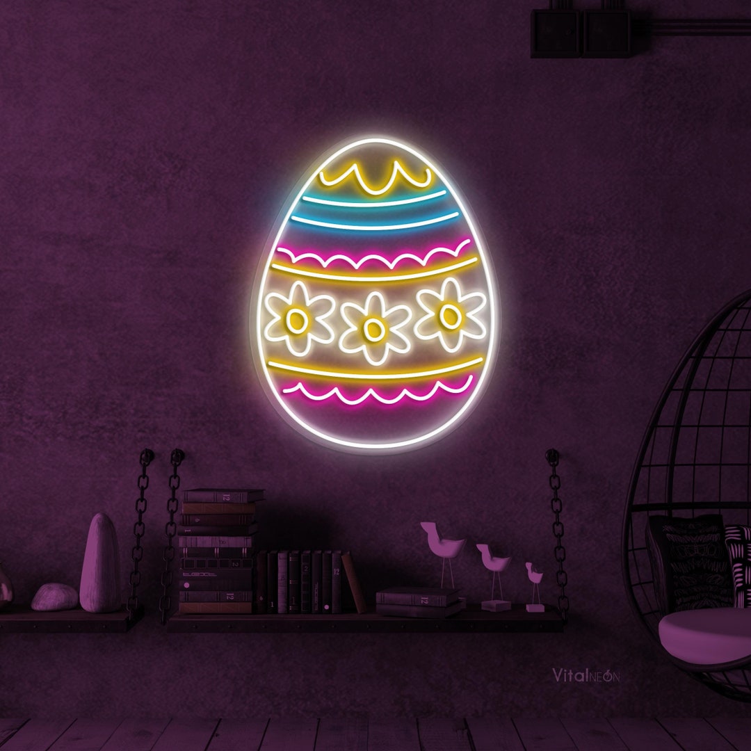 Easter Egg Neon Sign, Easter Egg LED Light, Kids Room Wall Decor, Gifts ...