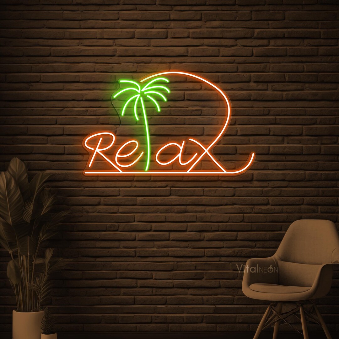 Relax Neon Sign, Relax LED Light, Party Wall Decor, Home Wall Art ...