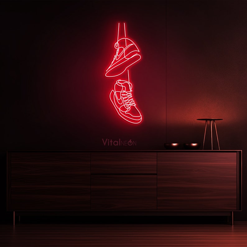 Sneakers Shoe Neon Sign, Shoes LED Neon Light for Home, Sports Shoe ...
