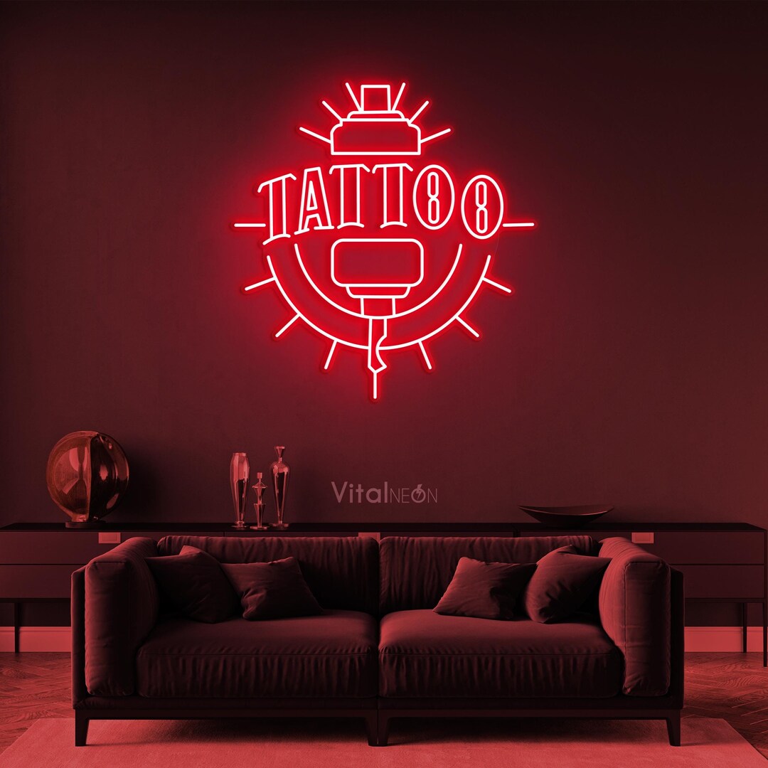 Tattoo Neon Sign, Tattoo LED Light, Tattoo Wall Art, Decor for Shop ...