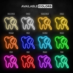 Tooth Neon Sign, Tooth LED Light, Dental Clinic Wall Art, Oral Care ...