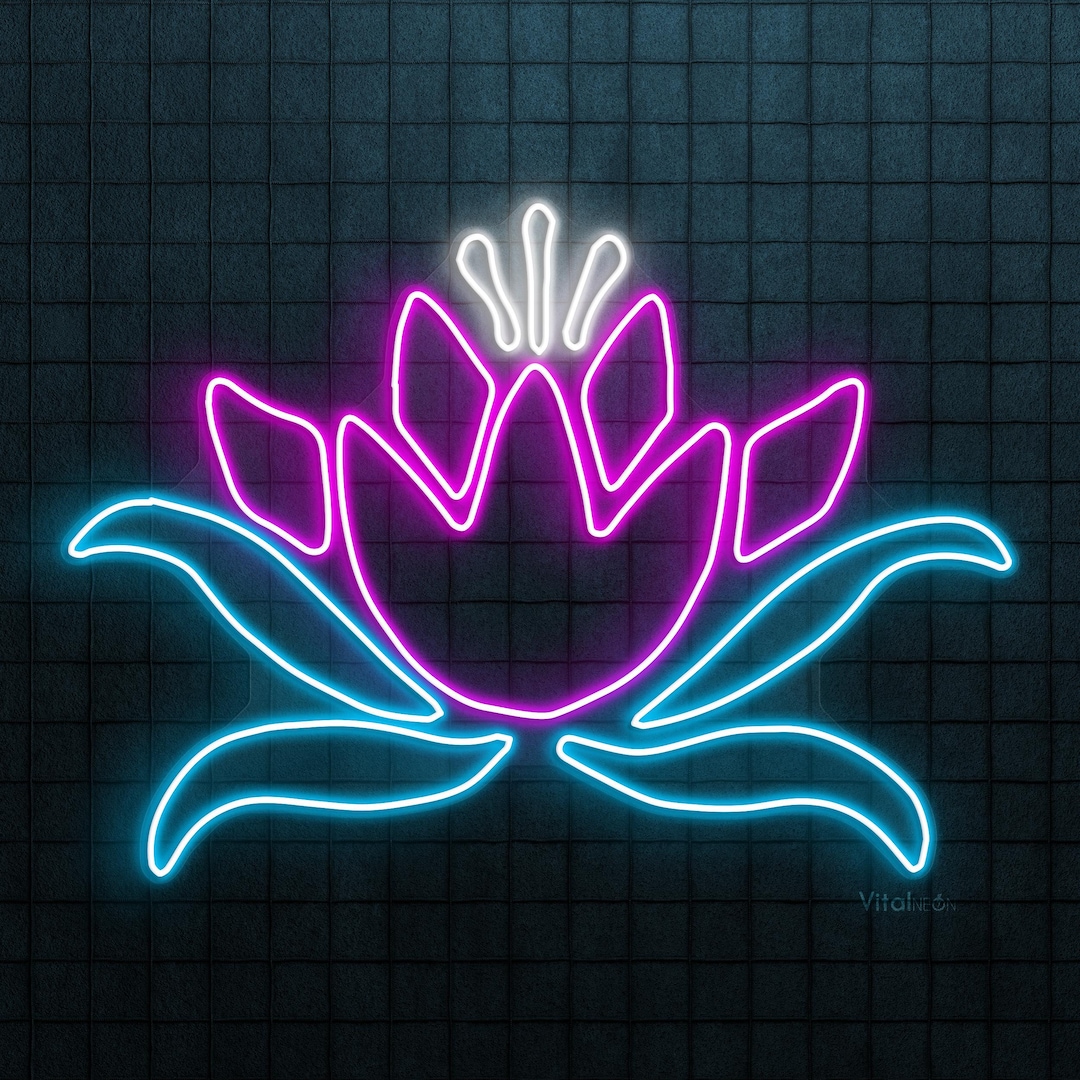 Lotus Flower Neon Sign, LED Wall Decor, Flower Shop Art - Etsy