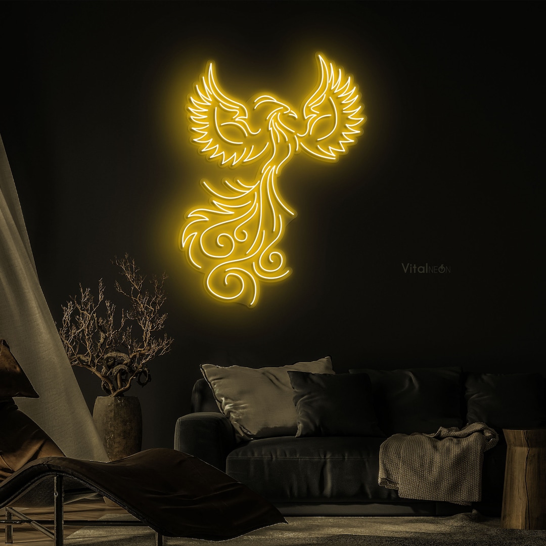 Phoenix Neon Sign, Phoenix LED Wall Art, Phoenix Led Sign, Mythical ...