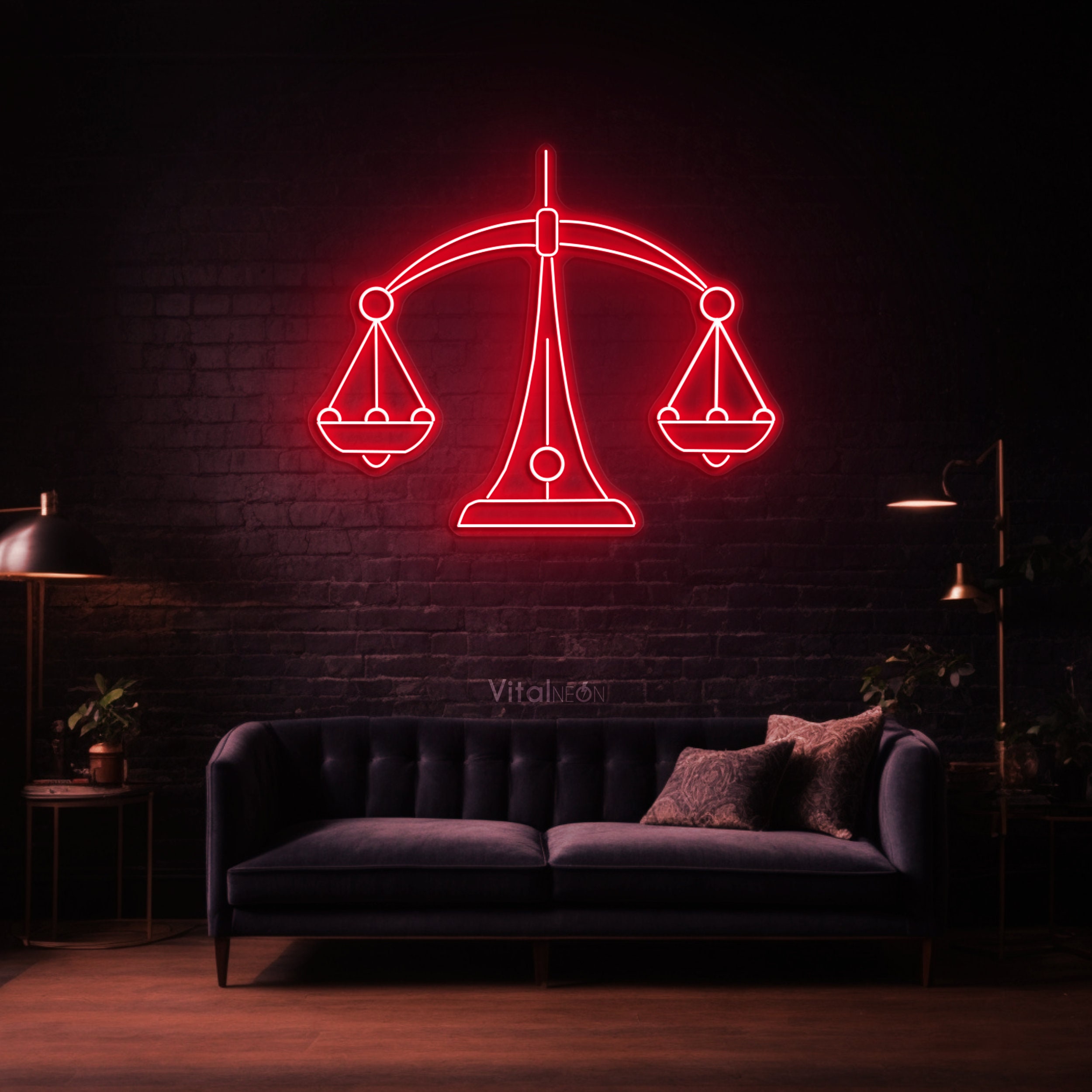 Libra Neon Sign, Zodiac Horoscope Wall and Bedroom Decor, Zodiac Libra ...