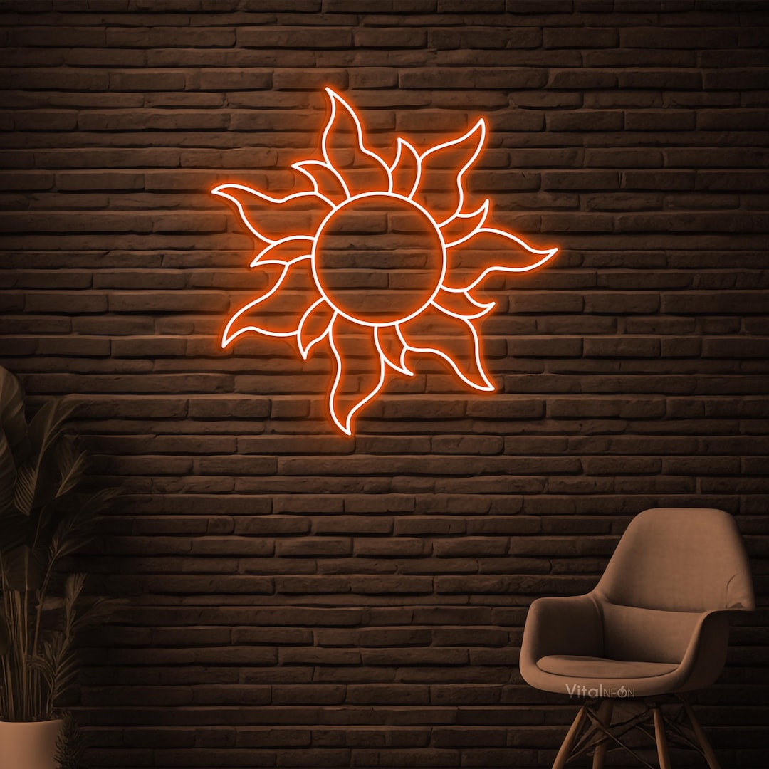 Sun Neon Sign, Sun LED Light, Home Wall Decor, Kids Room Wall Art ...