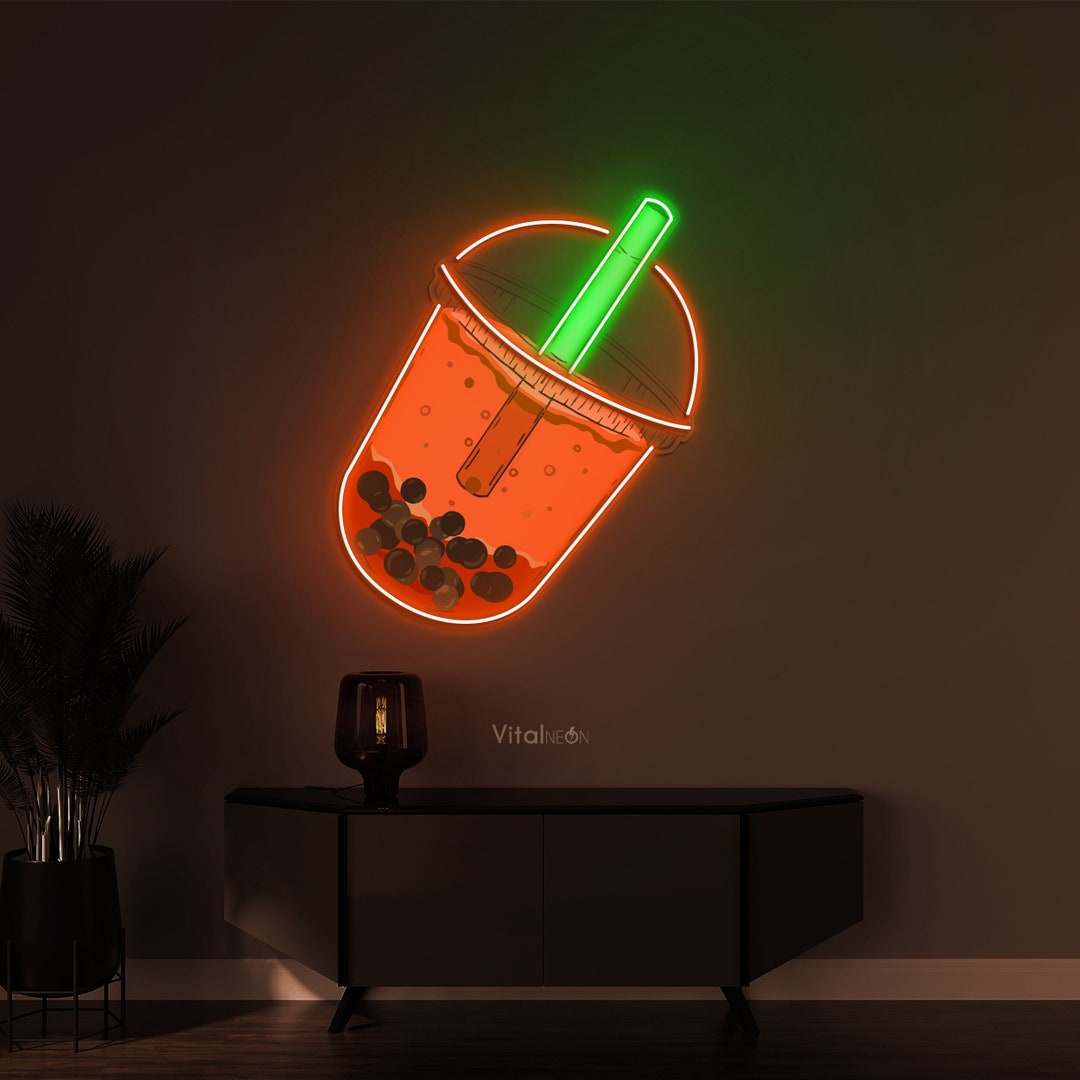 Bubble Tea Neon Sign, Boba Cafe Decor, Dimmable LED Pop Light - Etsy