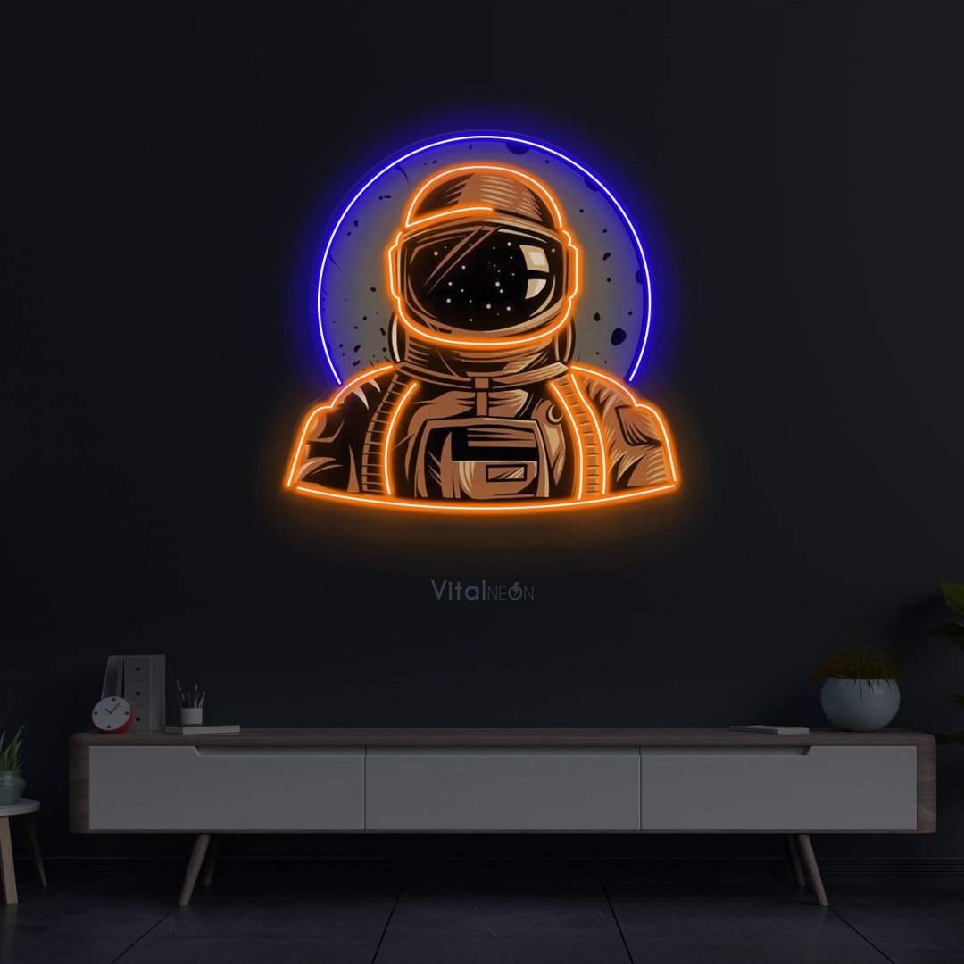 Astronaut Spaceman Neon Light, Custom LED Neon Art, Wall Decoration ...