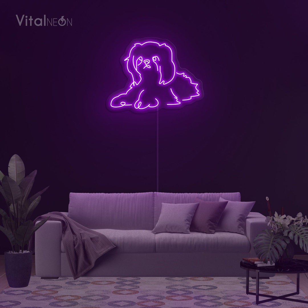 Custom Dog Neon Light, Shih Tzu LED Wall Décor, Dog Lover Room Décor ...