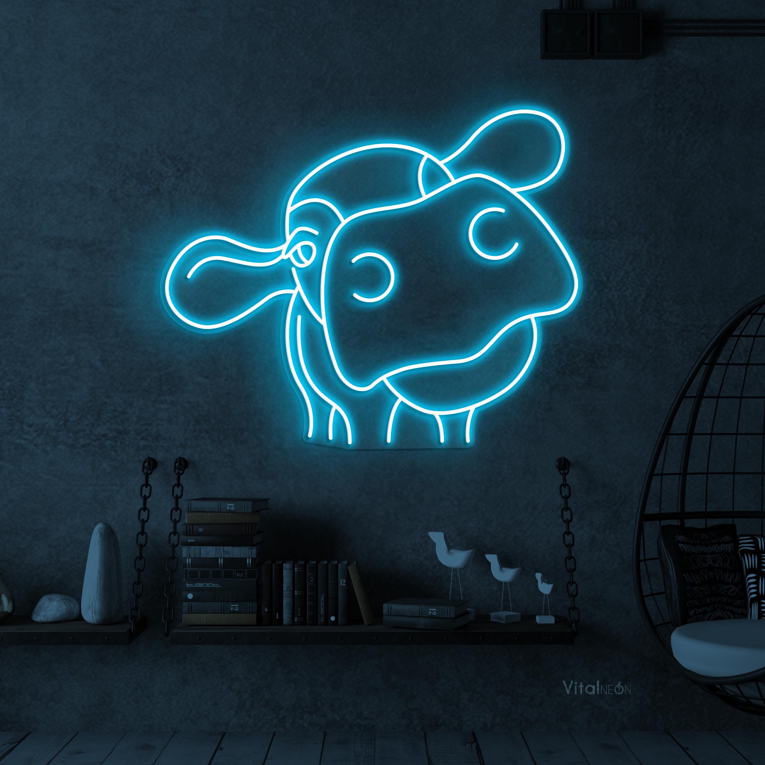 Cow Neon Sign, Cow Head Neon Light, Cattle Wall Decor, Cow Led Art ...