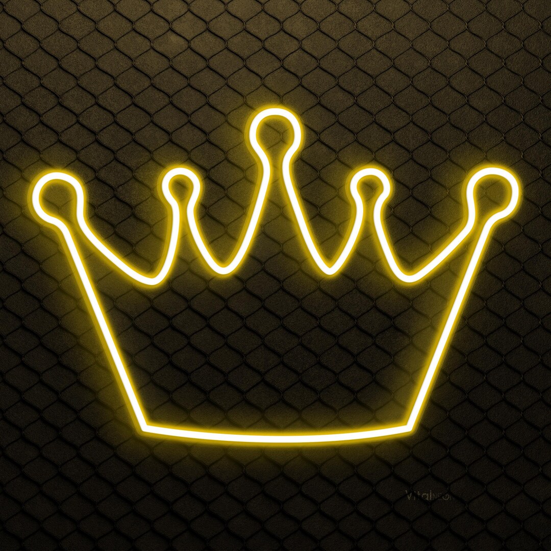 Crown Neon Sign, Crown LED Light, Crown Wall Art, Queen Crown Wall ...
