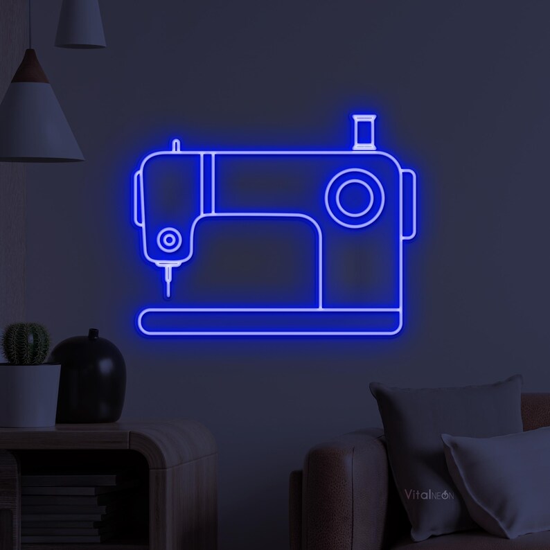Sewing Machine Neon Sign, Sewing Machine LED Light, Seamstress Wall ...
