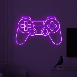 Game Console Neon Sign, Gamepad LED Light, Game Room Wall Decor, Game ...