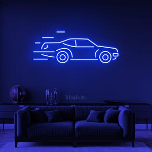 Sports Car Neon Sign, Sports Car LED Light, Racing Car LED Neon Art ...