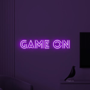 Game on Neon Sign, Game on LED Light, Gaming Zone Wall Decor, Video ...