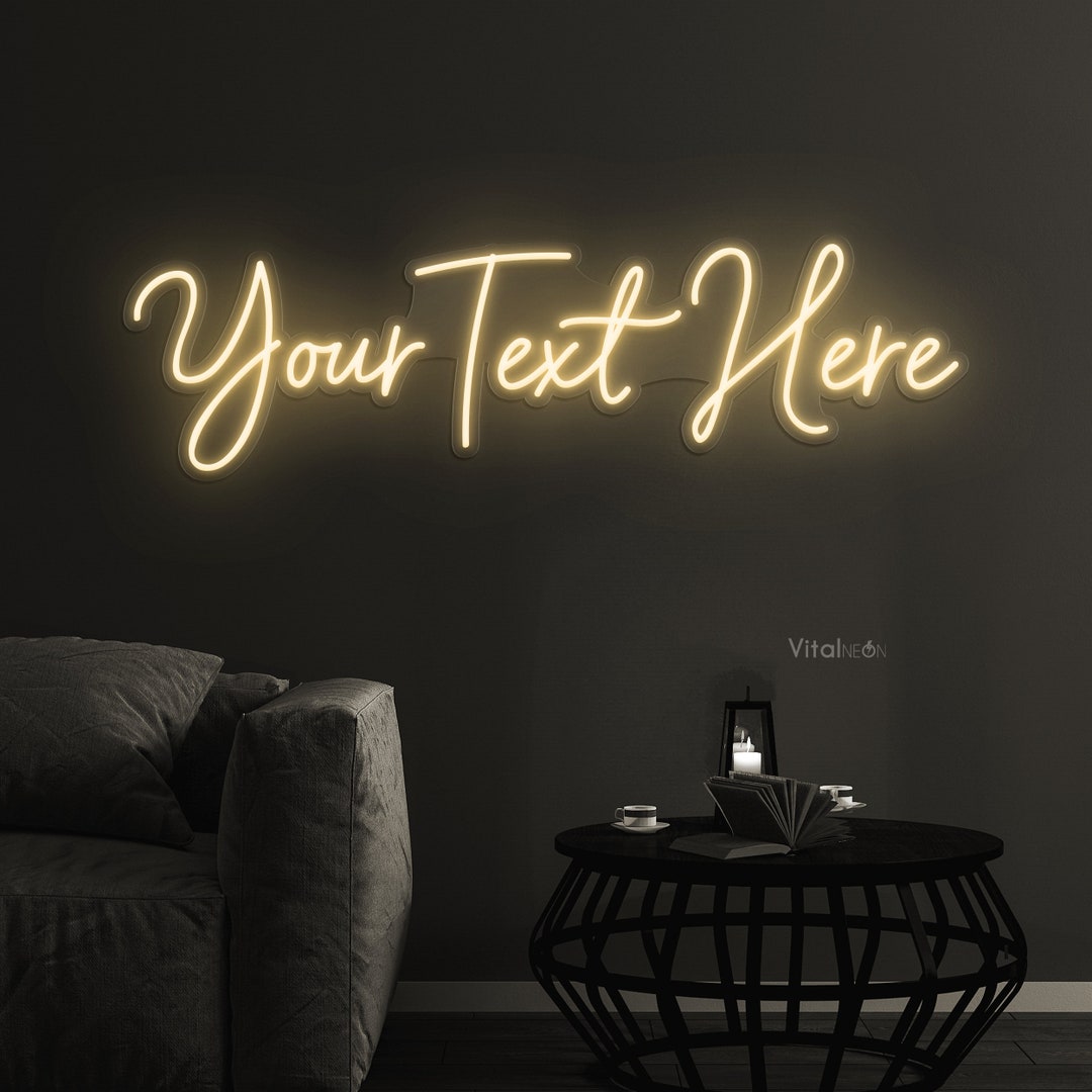 Custom Neon Sign, Personalized LED Lights for Home, Shop Logo, Wall ...