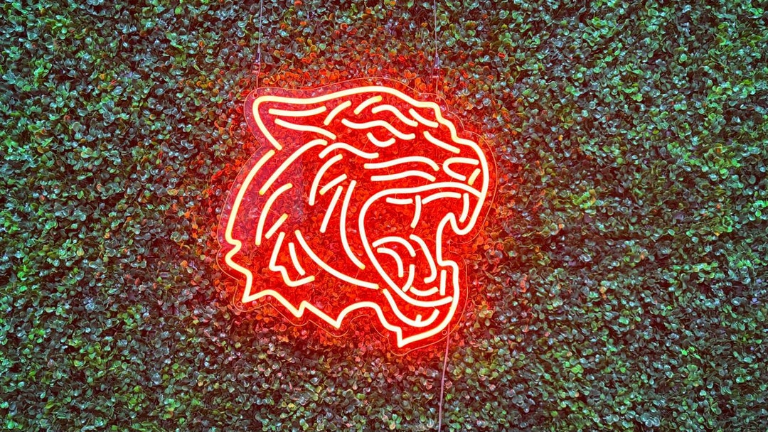 Tiger Head Neon Sign, Tiger Neon Light, Animal Neon Light, Tiager Art ...