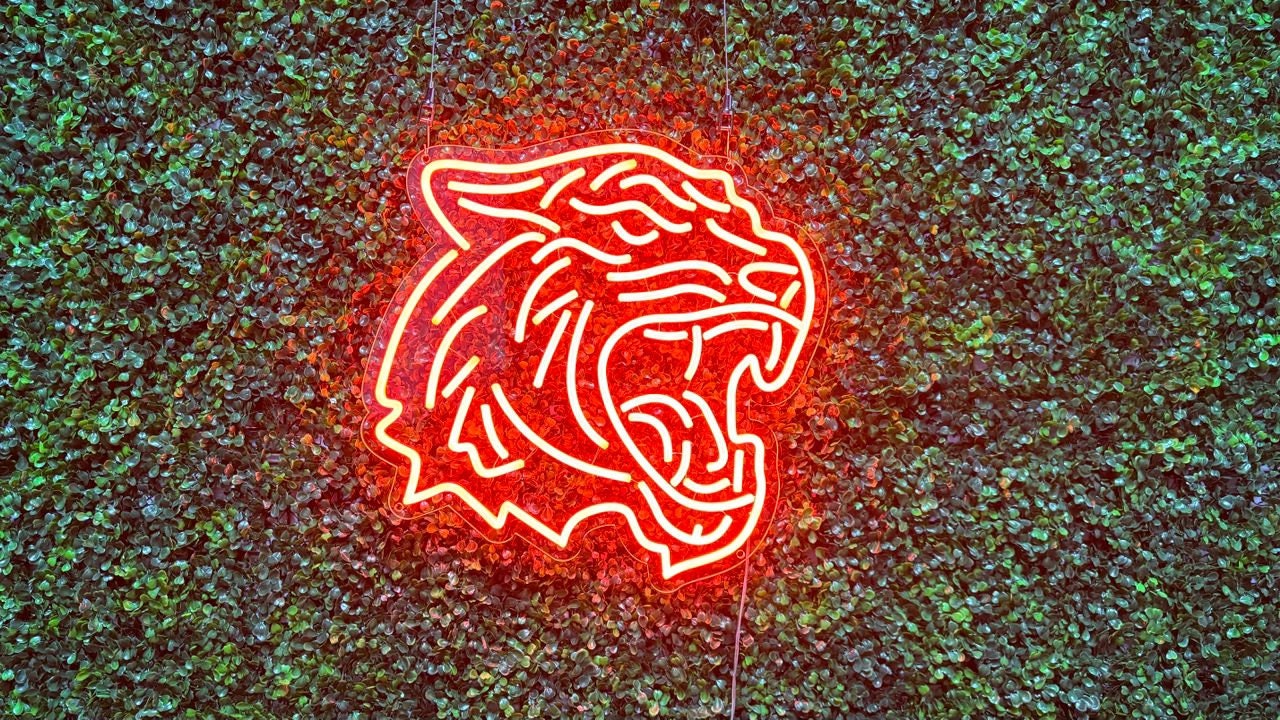 Tiger Head Neon Sign, Tiger Neon Light, Animal Neon Light, Tiager Art ...