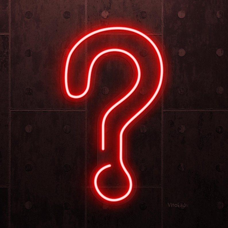 Question Mark Neon Sign, LED Wall Decor - Etsy
