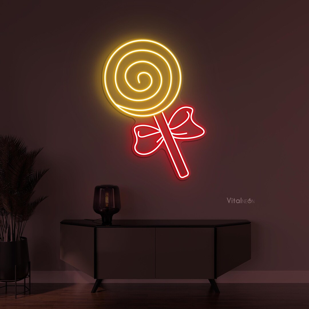 Lollipop Neon Sign, Lollipop LED Light, Lollipop Candy Wall Decor, Home ...
