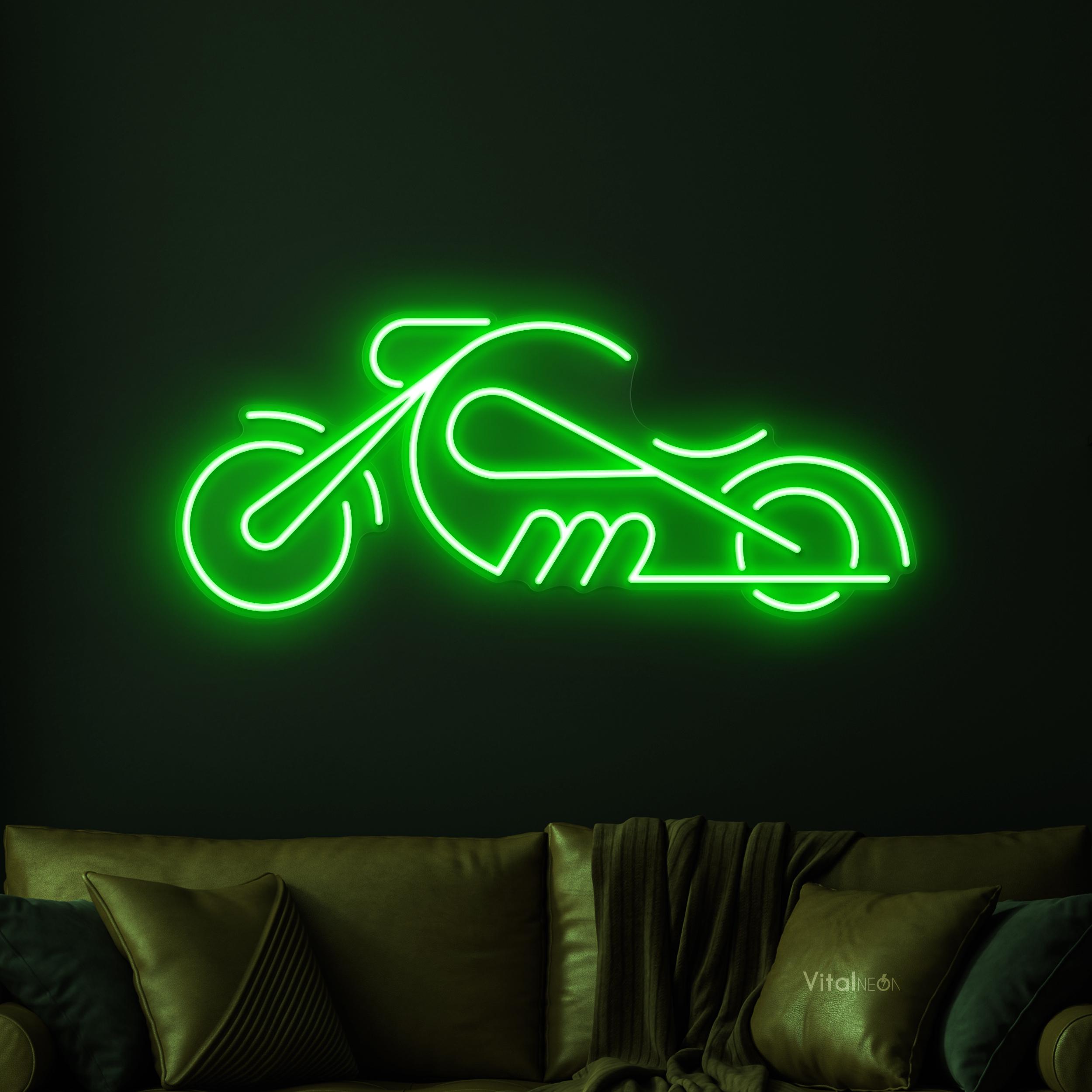 Motorcycle Neon Sign LED Light Bike Garage Wall Art for Showroom Cafe ...
