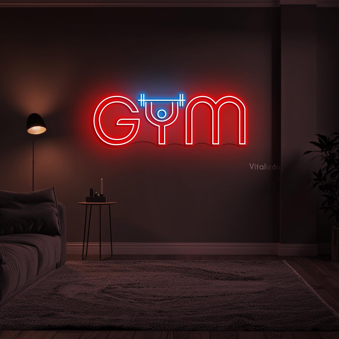 Gym Neon Sign, Fitness Club LED Decor, Gym Neon Sign, Room Wall Decor ...