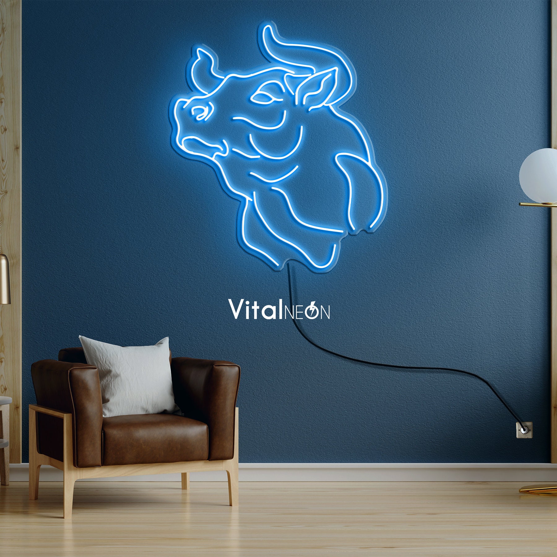 Bull Head LED Neon Light, Cow Neon Sign, Texas Bull Sign, Longhorn Neon ...