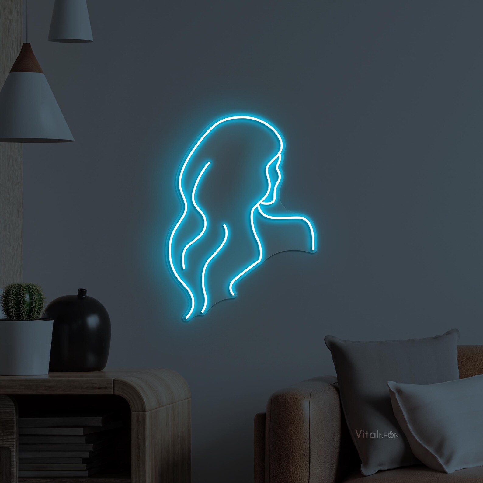 Woman Hair Neon Sign, Salon Beauty LED Wall Art - Etsy
