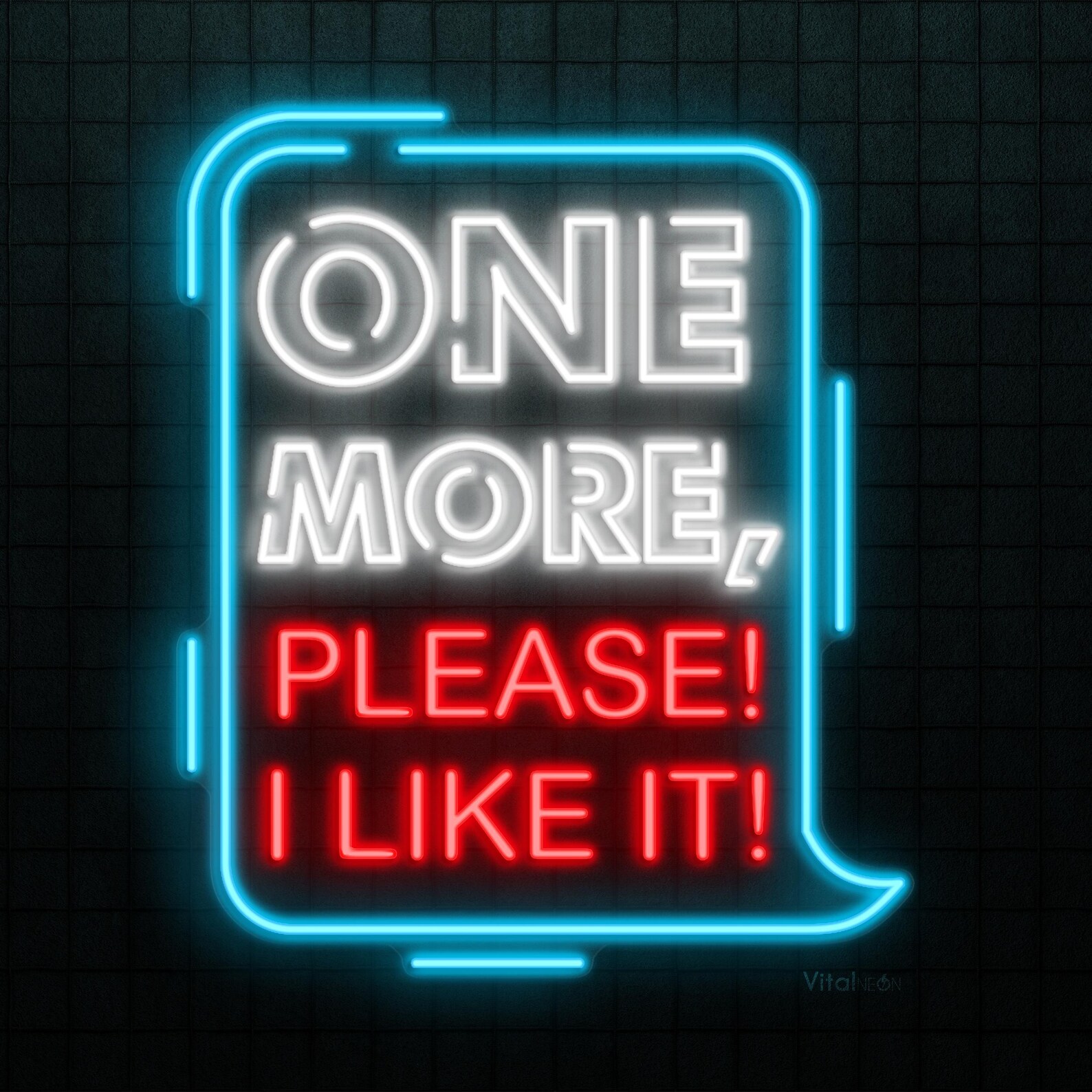 One More, Please! LED Neon Sign, Restaurant & Bar Wall Decor - Etsy