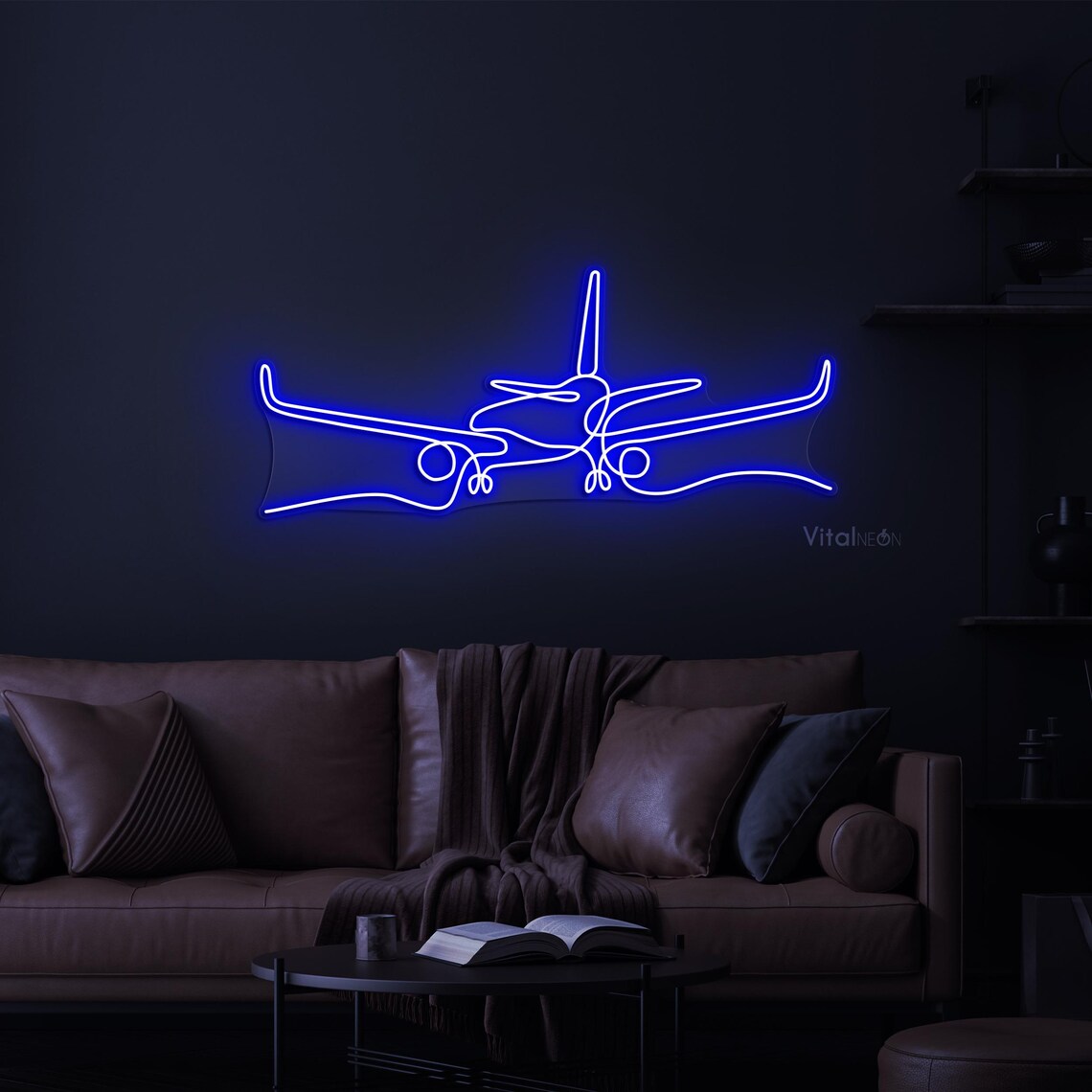 Airplane LED Neon Sign for Take off Wall Art Travel Decor - Etsy