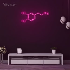 Dopamine Molecule Neon Sign, Science LED Wall Art - Etsy