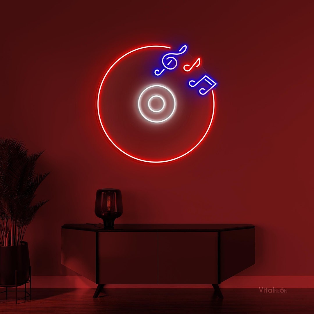 Vinyl Record Neon Sign, Vinyl Record LED Light, Vinyl Led Wall Decor ...