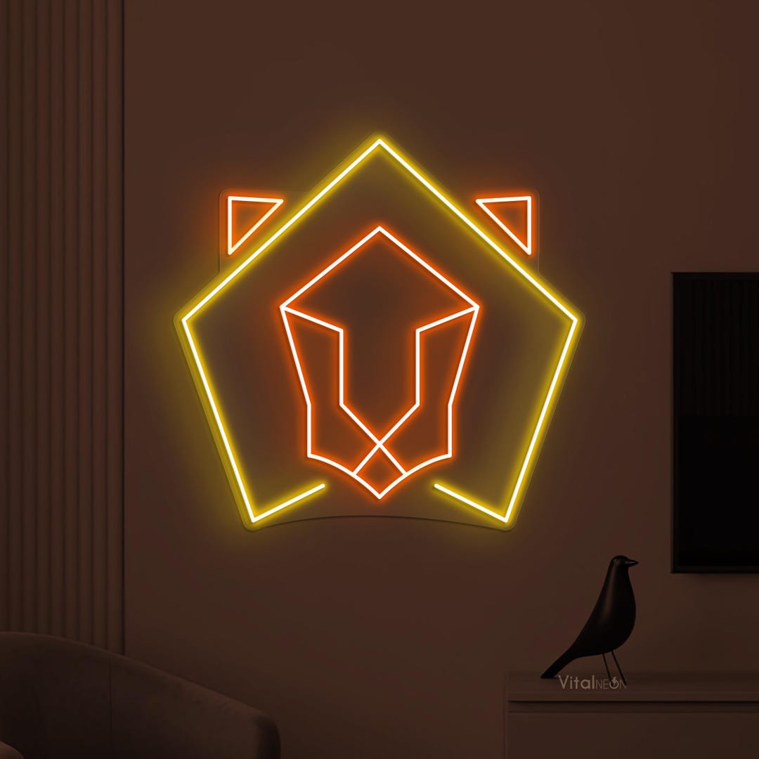 Lion Neon Sign LED Light Head Safari Zoo Wall Art Game Kids Room - Etsy