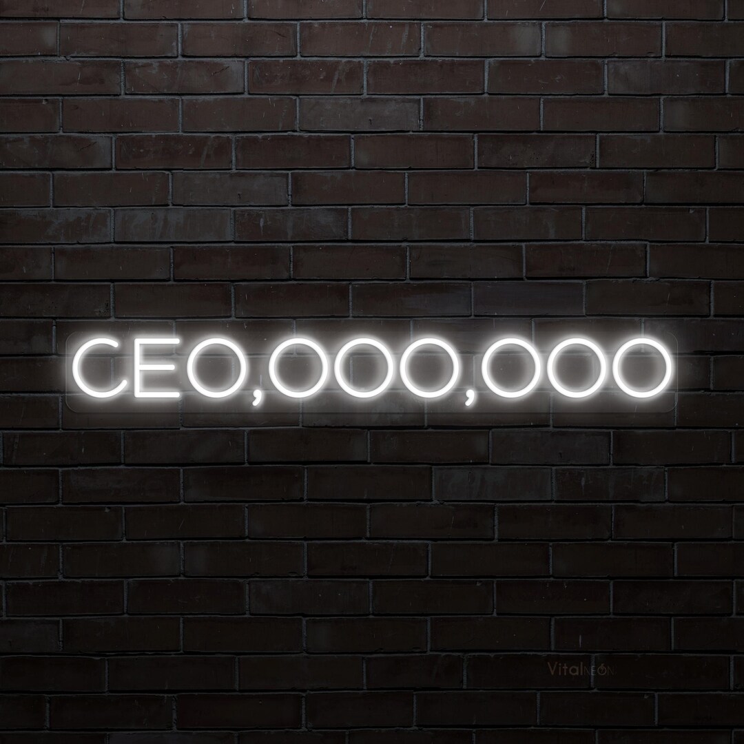 CEO Neon Sign LED Light Million Dollar Wall Art Boss Office Business ...