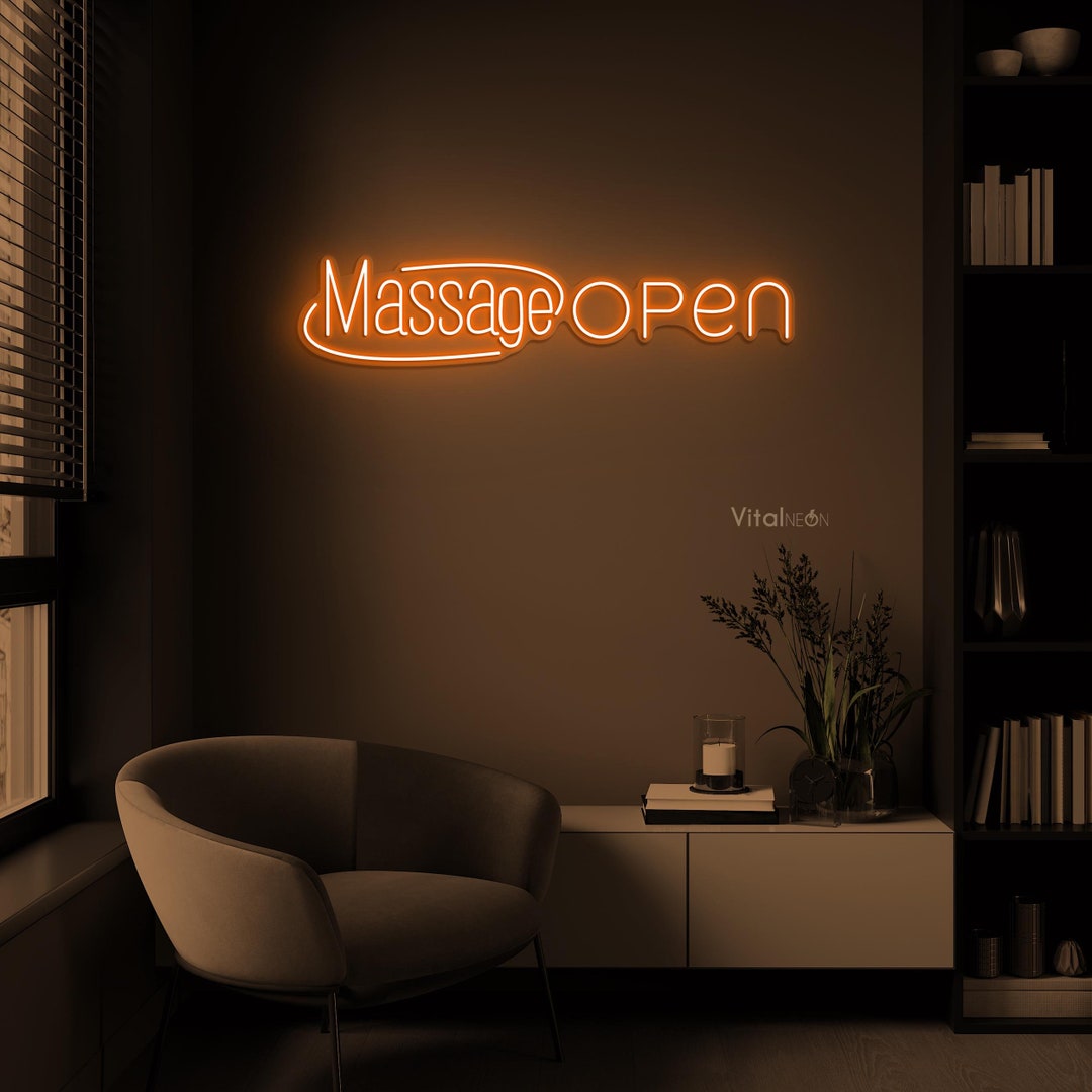 Massage Open Neon Sign, Massage Open LED Light, Beauty Salon Decor ...