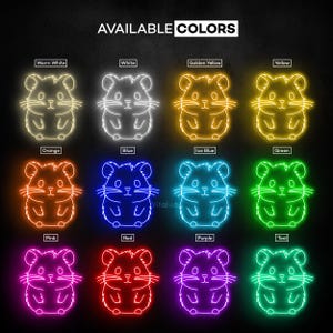 Hamster Neon Sign, Hamster LED Light, Rat Wall Led Sign, Mouse Wall ...