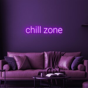 Chill Zone Neon Sign, Chill Zone LED Sign, Custom Neon Light for Home ...
