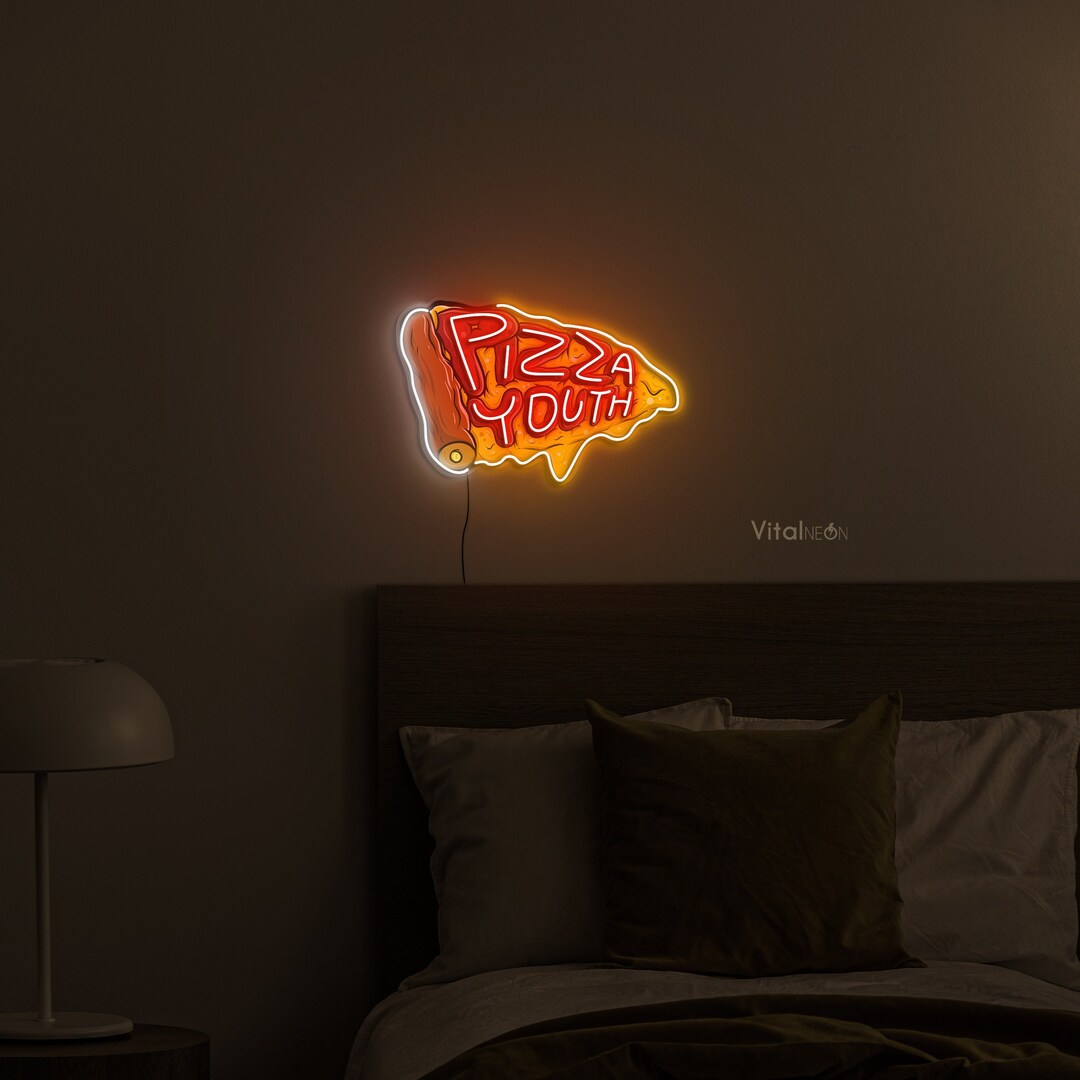 Pizza Youth Led Neon Light, Pizza Slice Neon Sign, Pizza Youth Led Neon ...