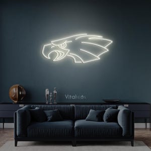 Eagle Head Neon Sign, Eagle Head LED Light, Wild Bird Art, Decor for ...