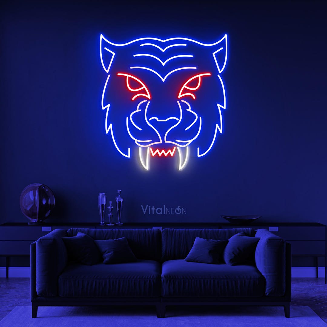 Tiger Roar LED Neon Sign, Jungle Wall Art, Game Room Decor - Etsy
