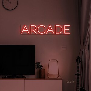 ARCADE Neon Sign, Retro Game Room LED Wall Decor - Etsy