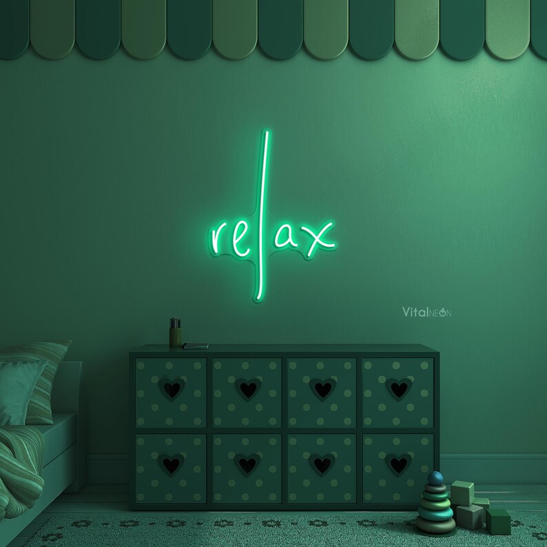 Relax Neon Sign LED Light Wall Art Home Bedroom Wedding Party Decor ...